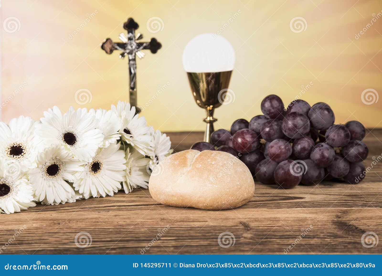 The Background of the First Holy Communion Stock Image - Image of ...