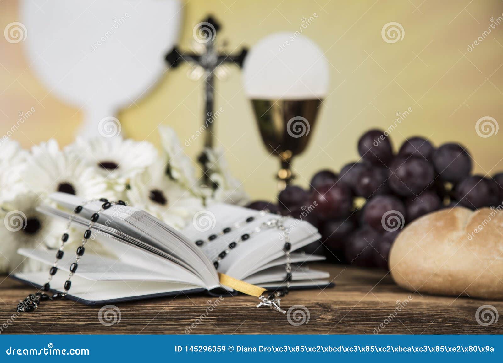 The Background of the First Holy Communion Stock Image - Image of body ...