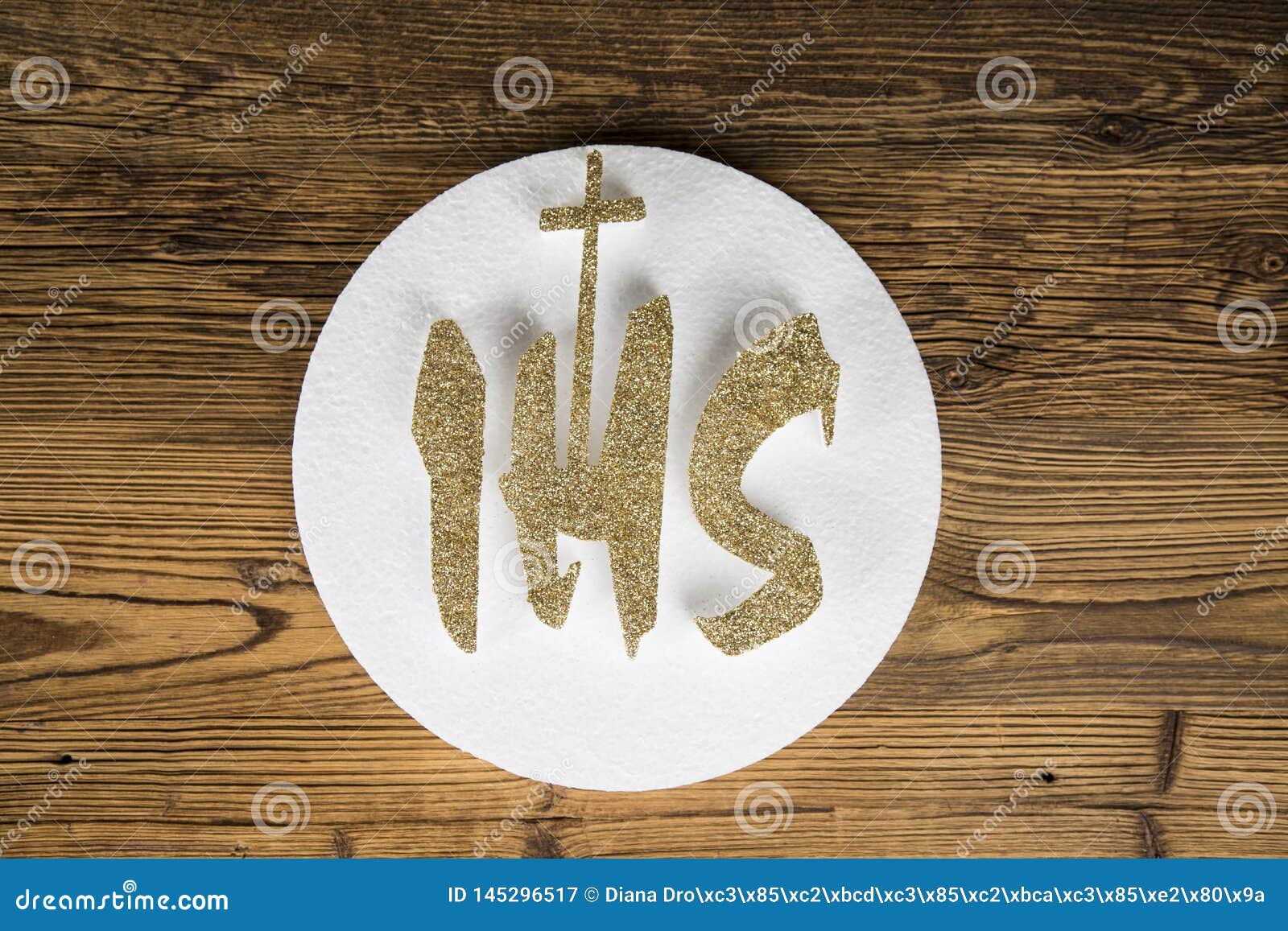 The Background of the First Holy Communion Stock Image - Image of cross ...