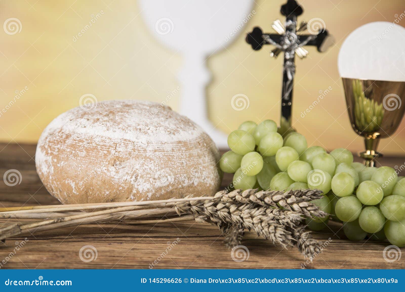 The Background of the First Holy Communion Stock Photo - Image of event ...