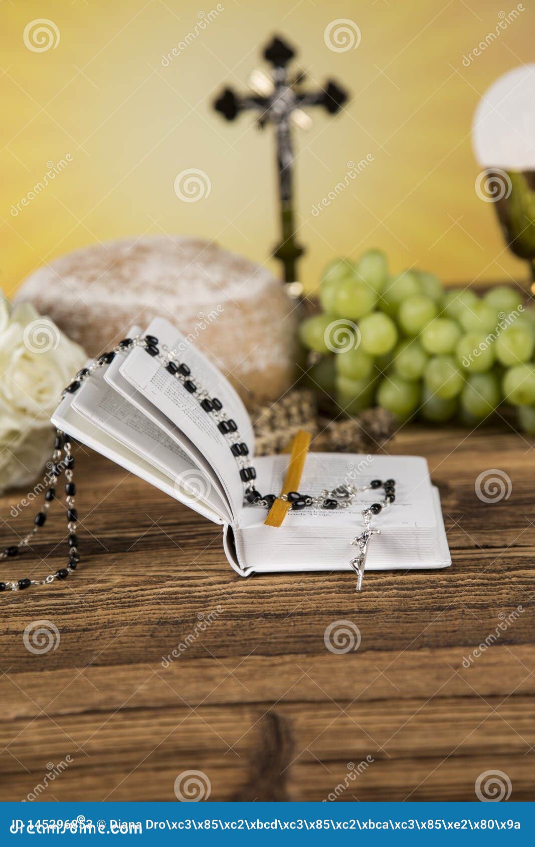 The Background of the First Holy Communion Stock Image - Image of ...