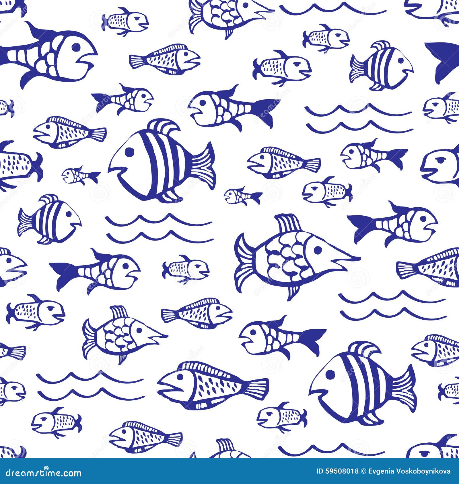 Background fish stock vector. Illustration of seamless - 59508018