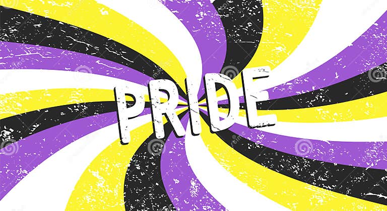 Background with Flag of Non-binary Identities Stock Vector ...