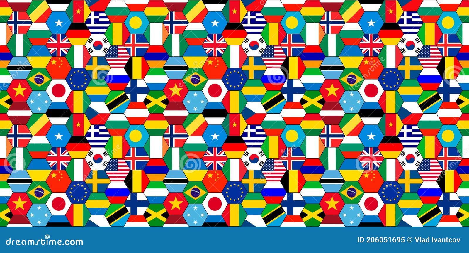 Flags of the world stock illustration. Illustration of flags - 206051695