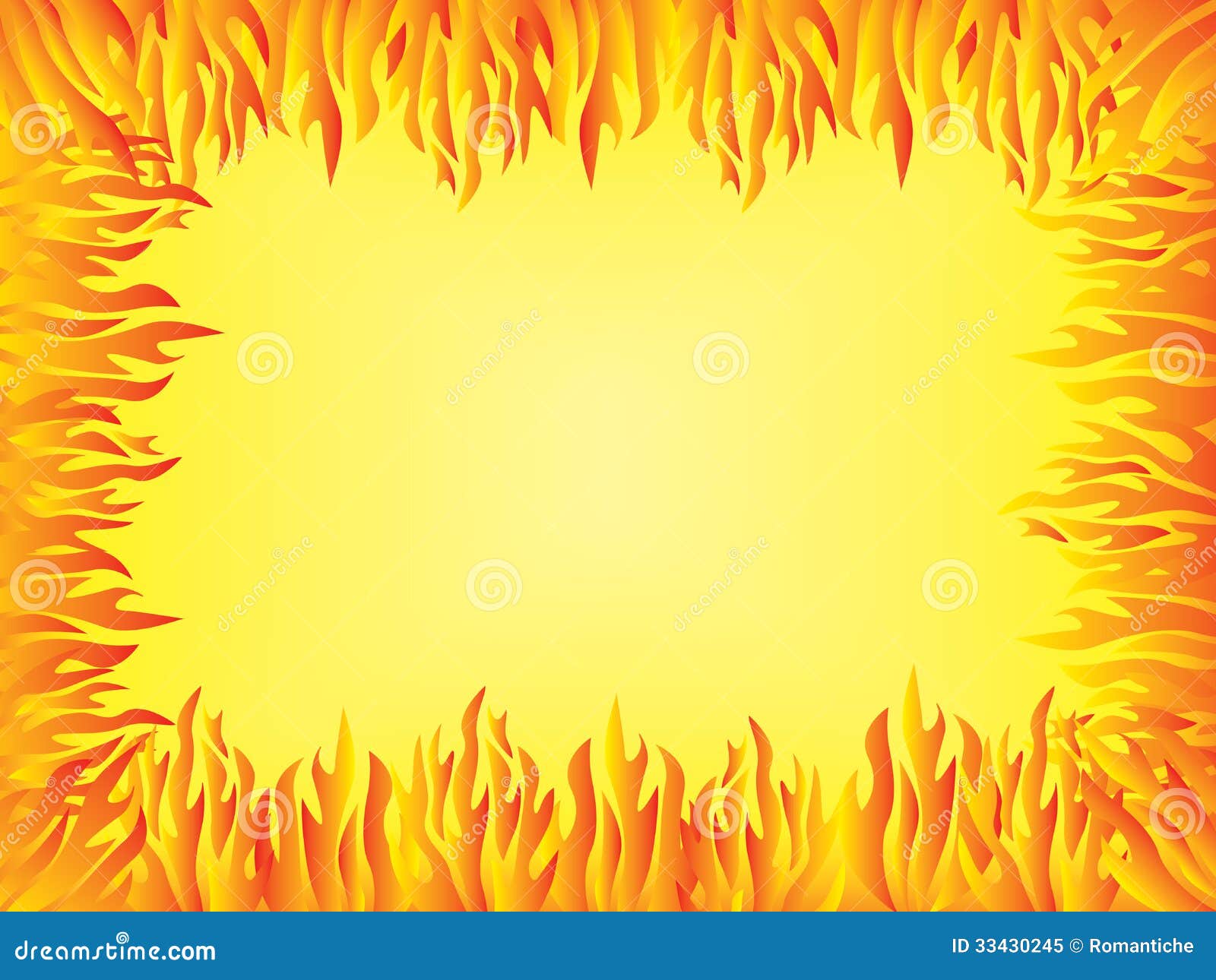 Background with Flames Border Stock Vector - Illustration of background ...