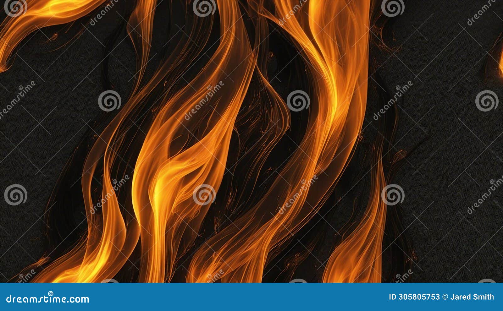 Background with Flames a Yellow and Orange Flame on a Black Canvas ...