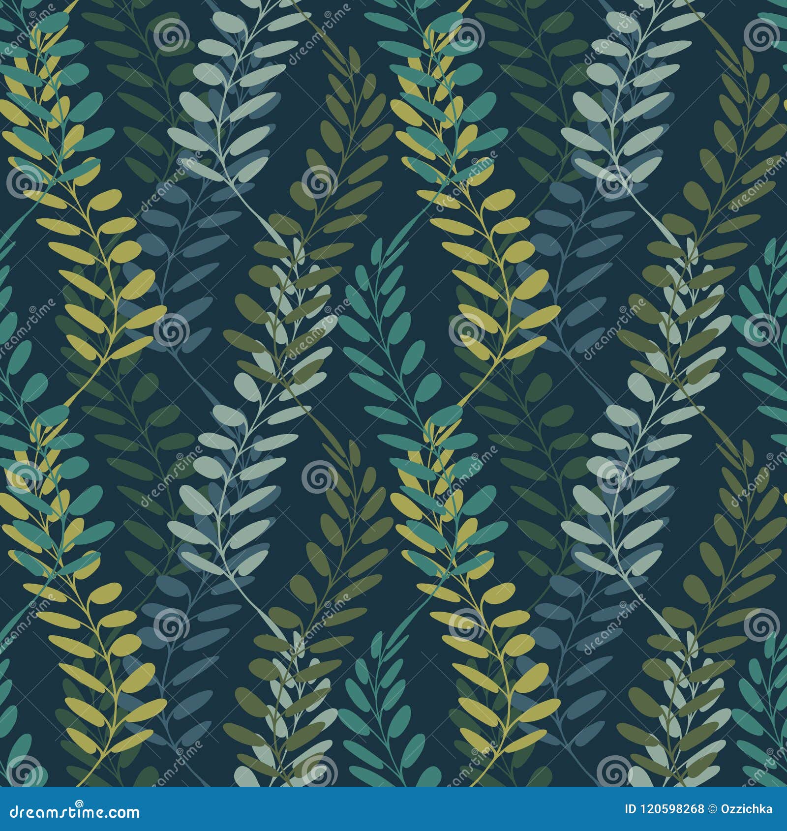 Background With Floral Motif. Vector Texture With Hand Drawn Plants ...