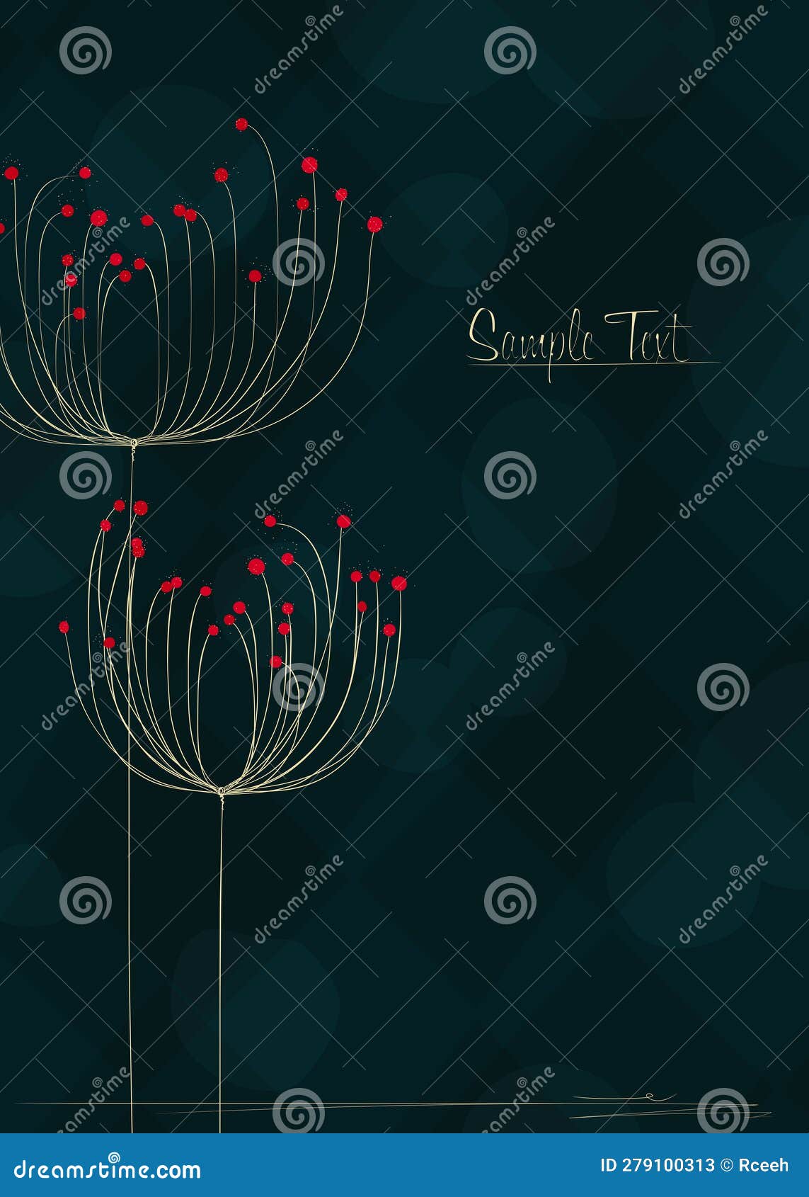 Background Floral Text Card Stock Vector - Illustration of backdrop ...