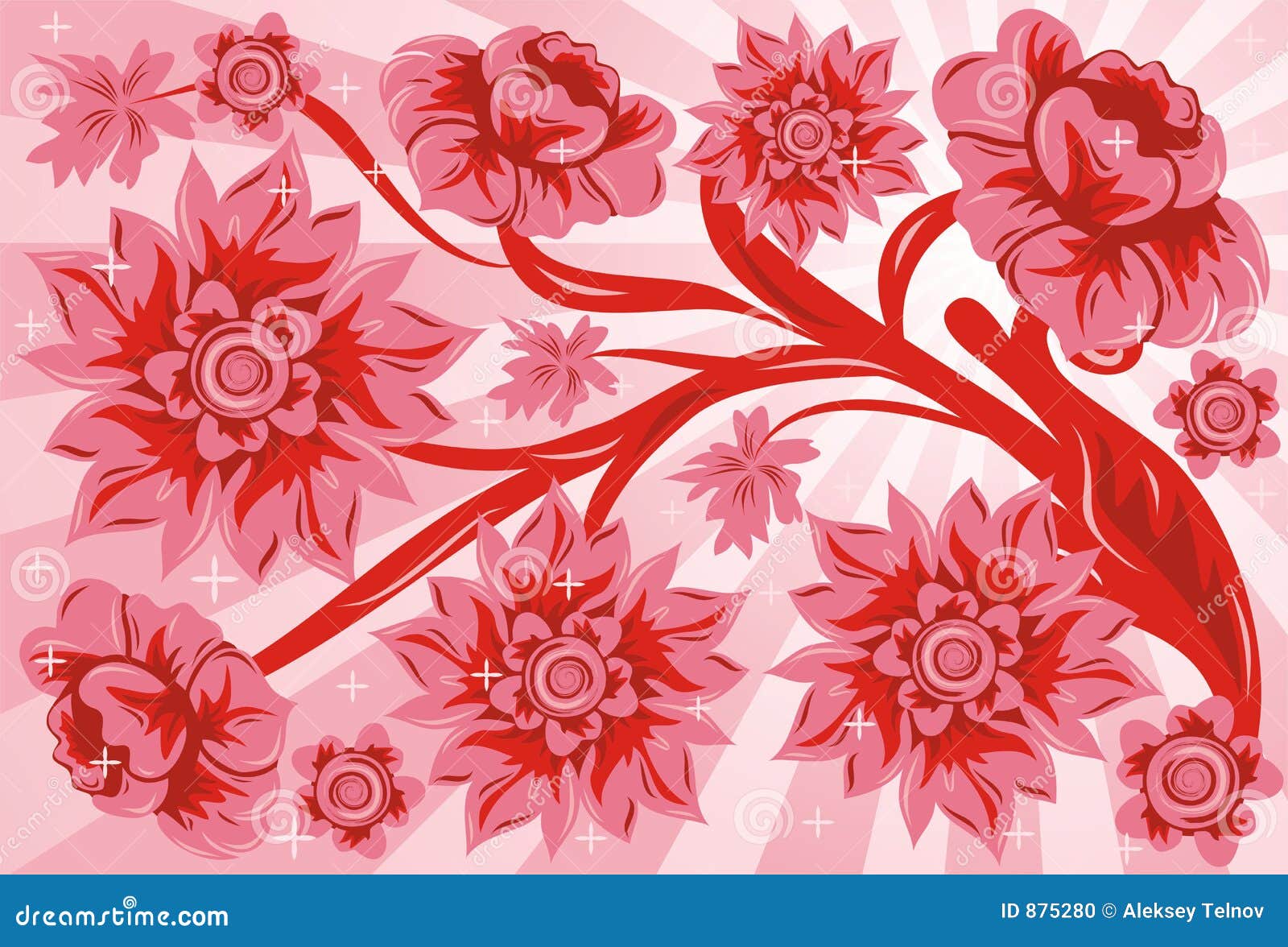 Background flower, vector stock vector. Illustration of decoration - 875280