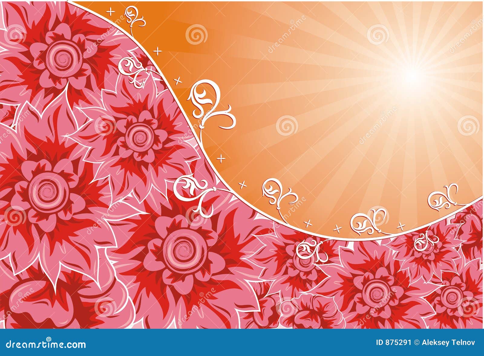 Background flower, vector stock vector. Illustration of spiral - 875291