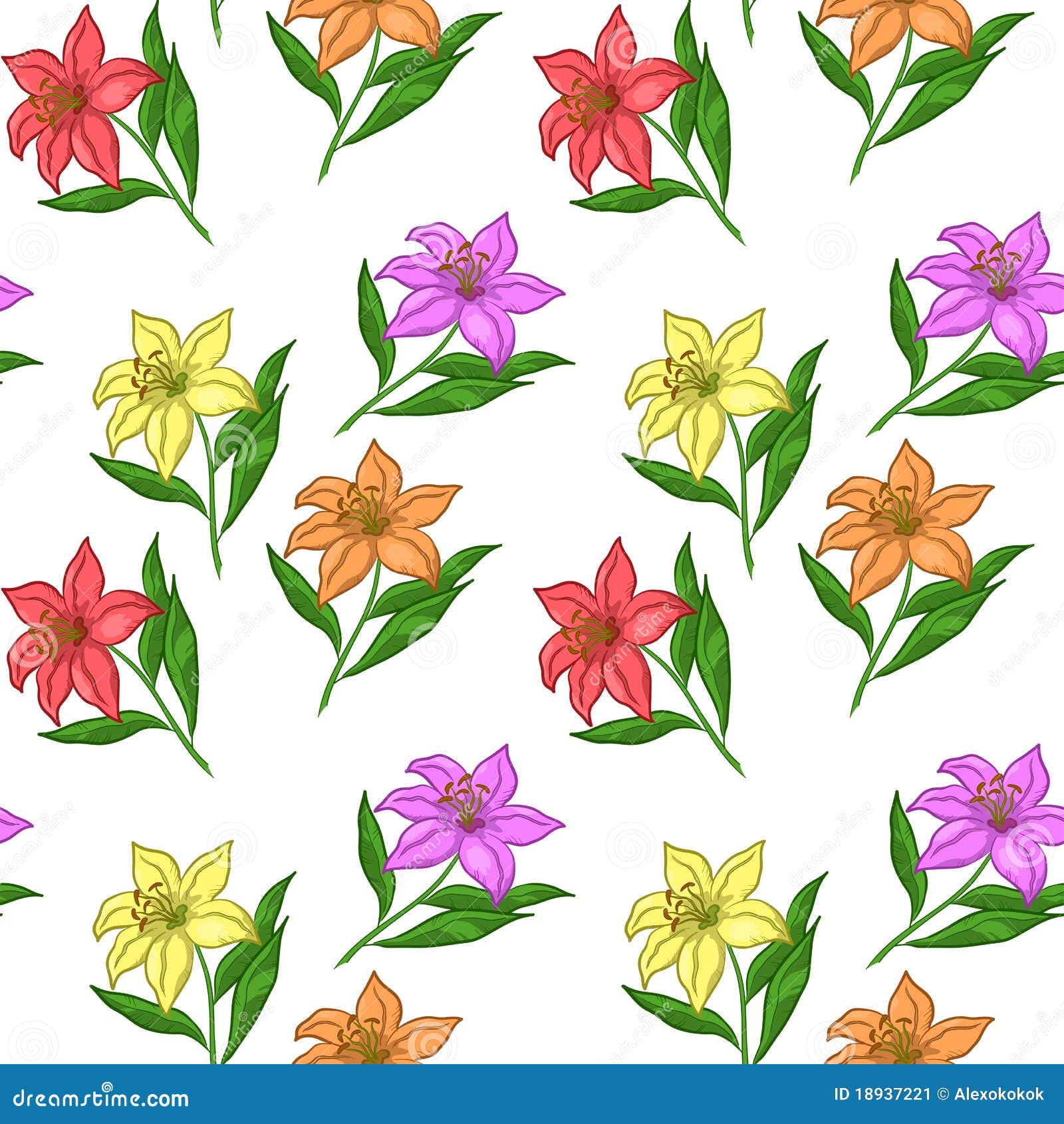 Background, flowers lily stock vector. Illustration of green - 18937221