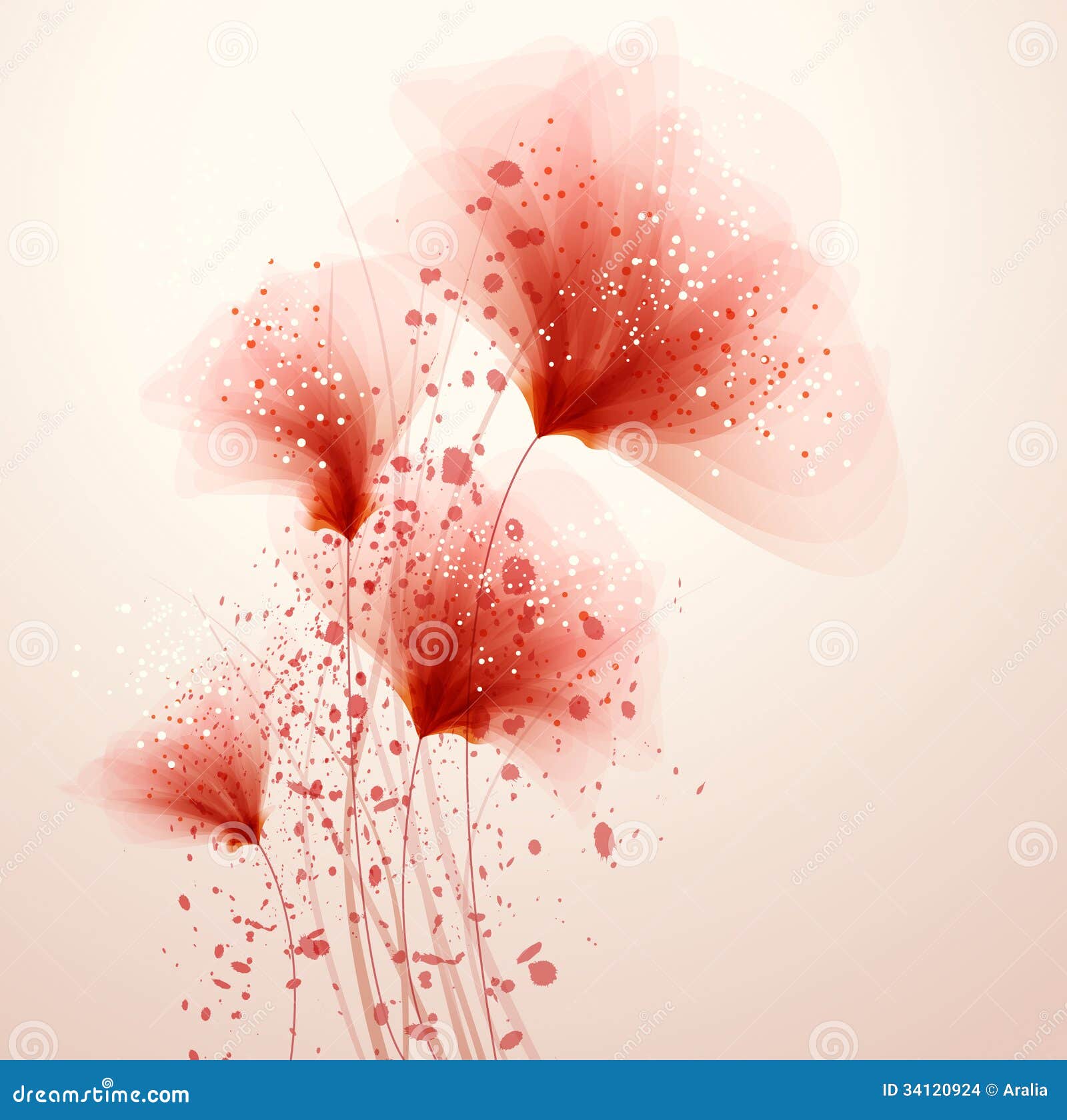 Background with flowers stock vector. Illustration of modern - 34120924