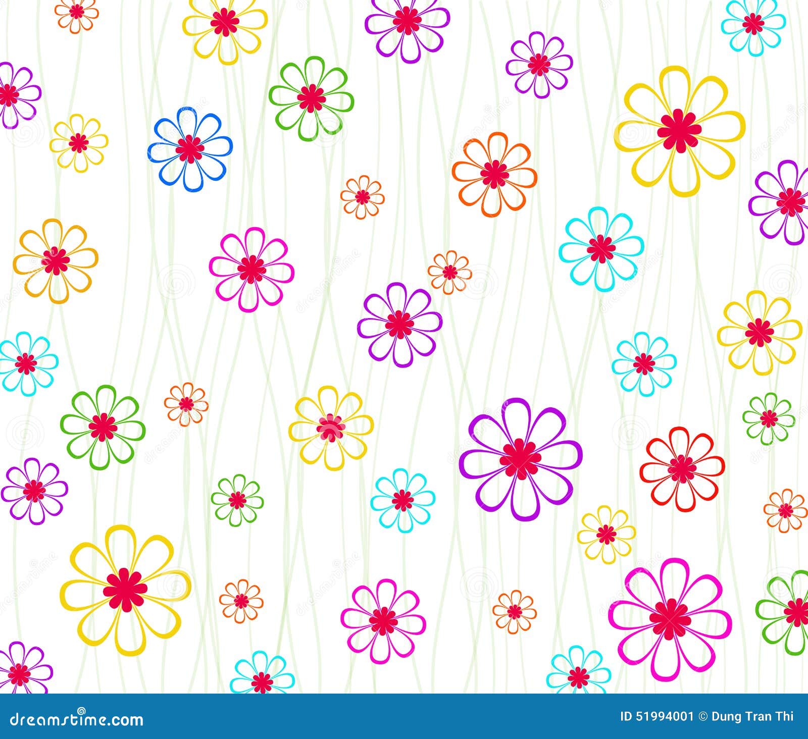 Background with Flowers Vector Illustration Stock Vector - Illustration ...