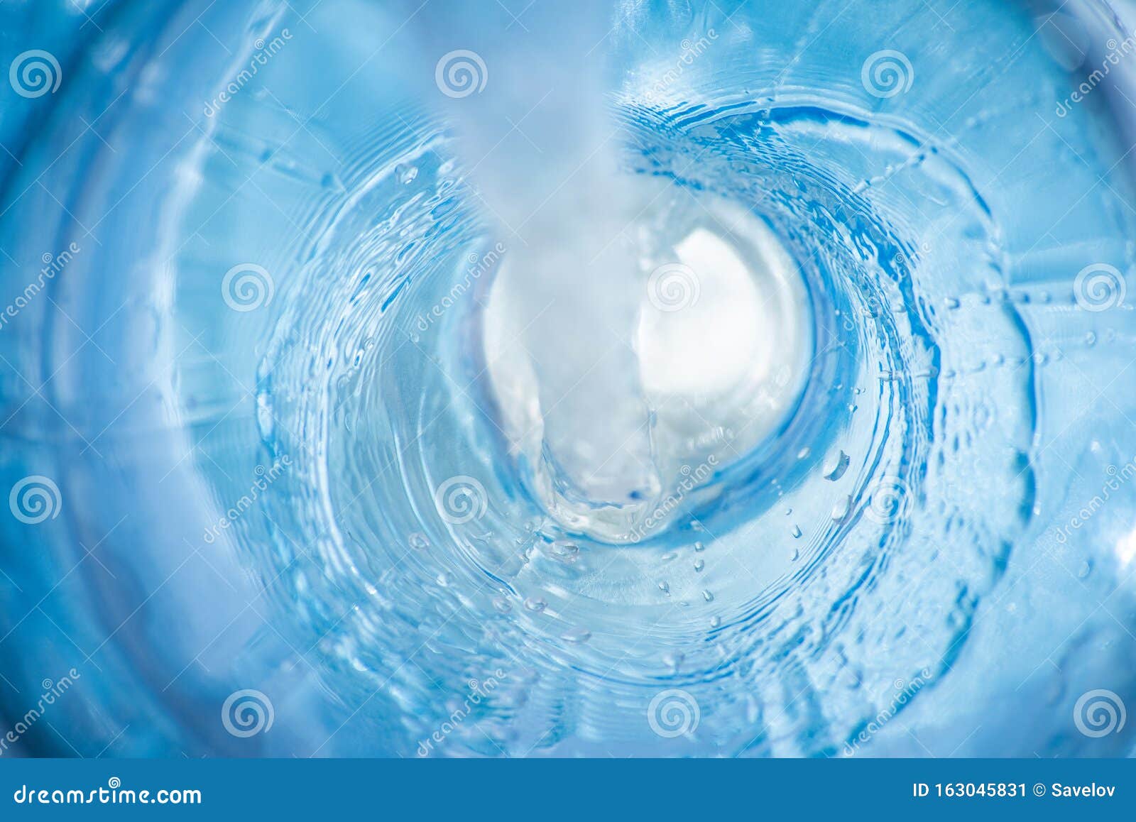 Background with a Flowing Stream of Blue Clear Liquid Stock Image ...