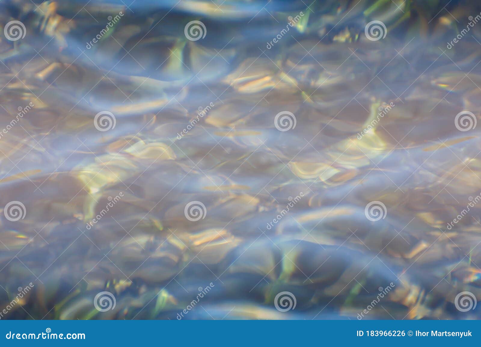 Background of Flowing Water Illuminated by Bright Light. Can Be Used As ...