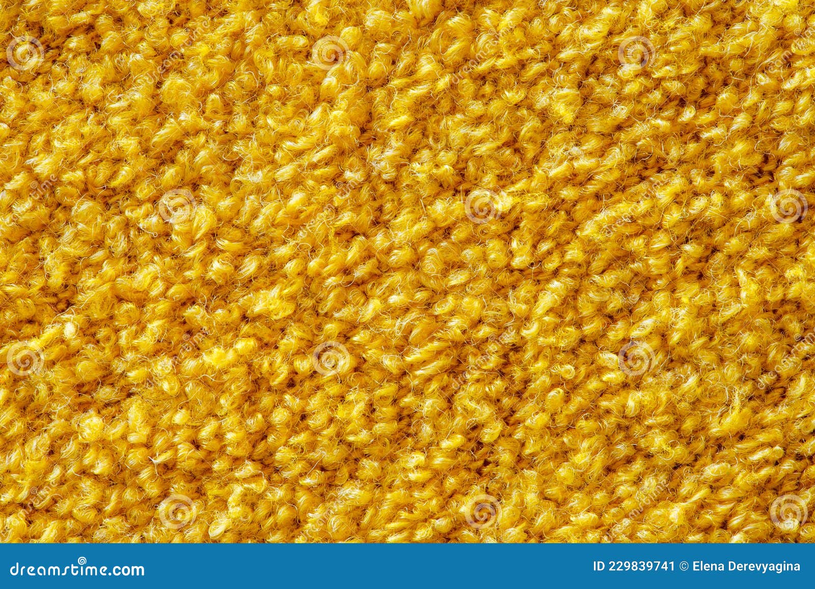 Background Fluffy Yellow Fabric, Macro Close-up Stock Image - Image of ...