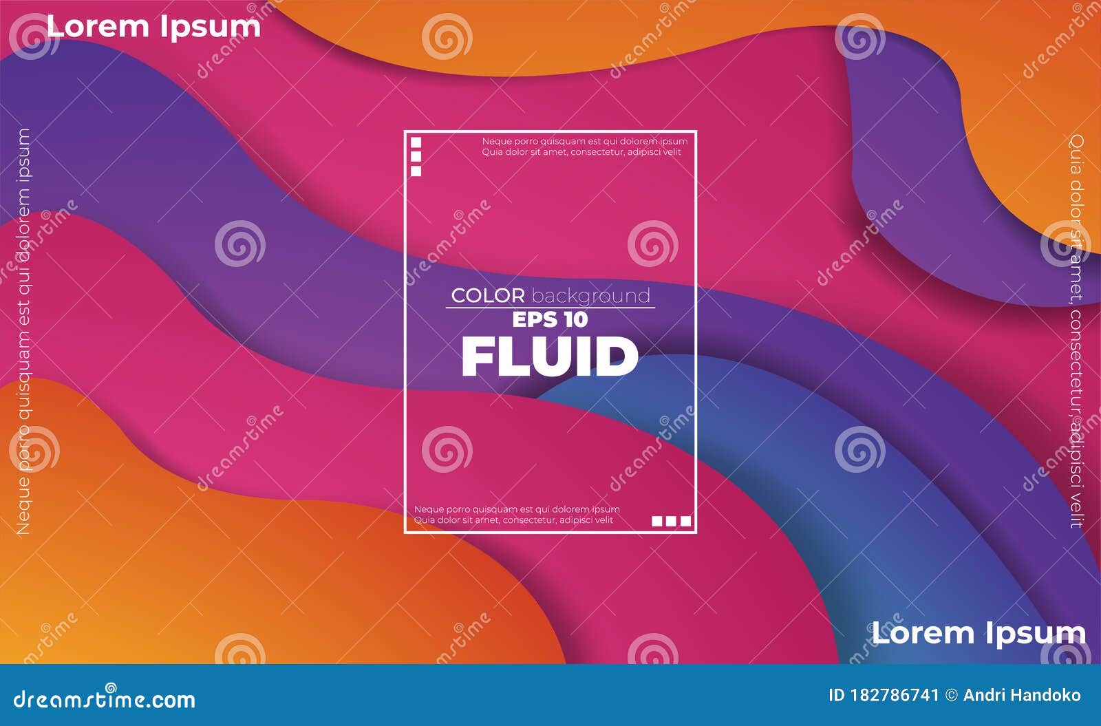 Background Colorful Fluid Gradients Style Design Template Stock Vector ...