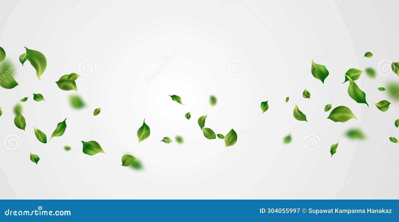 Background of Fluttering Leaves Vector Illustration Stock Illustration ...