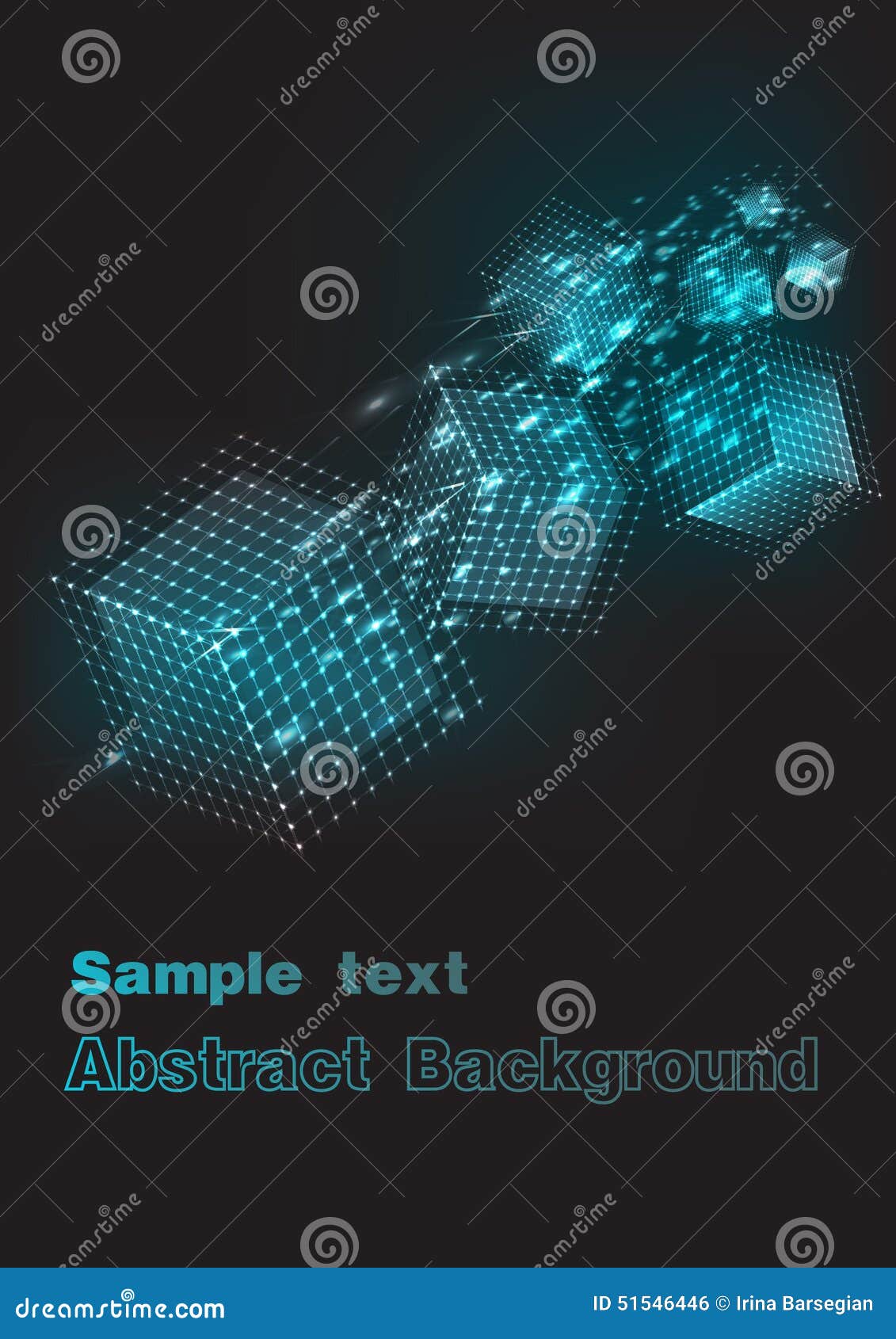 Background Flying Colored Cubes in Space.vector Illustration Stock ...