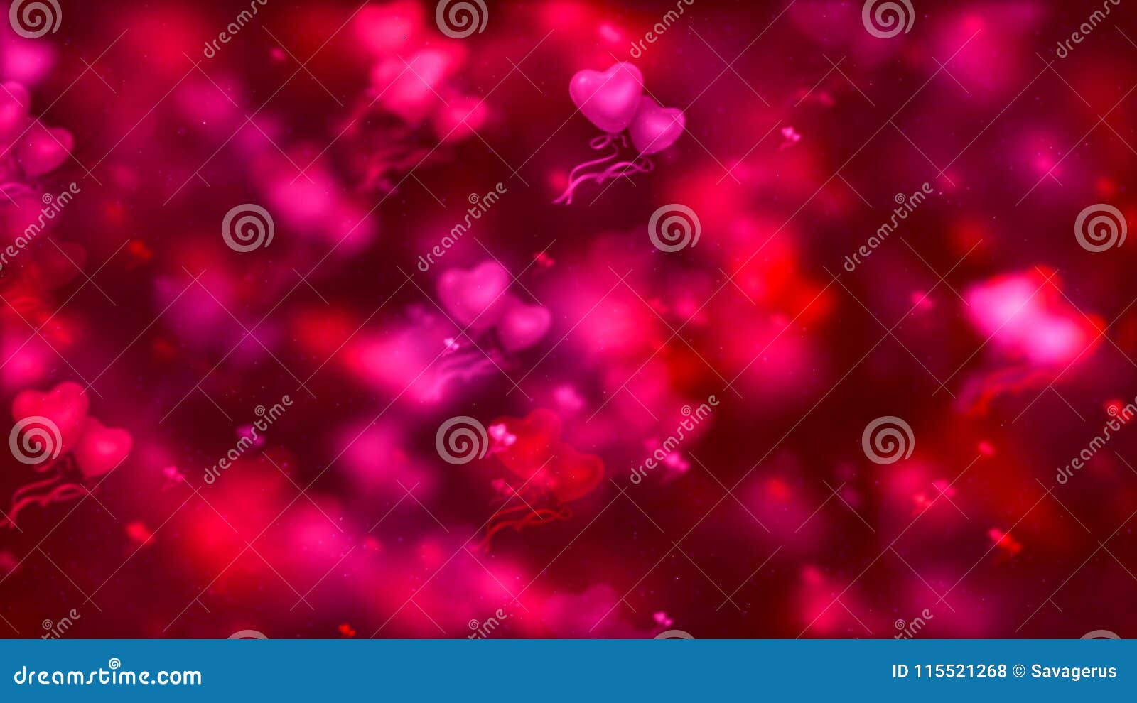 Background, Flying Hearts and Particles Stock Photo - Image of love ...