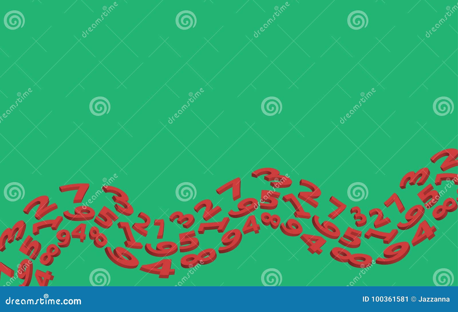 Background Flying Red Numbers Stock Vector - Illustration of math ...