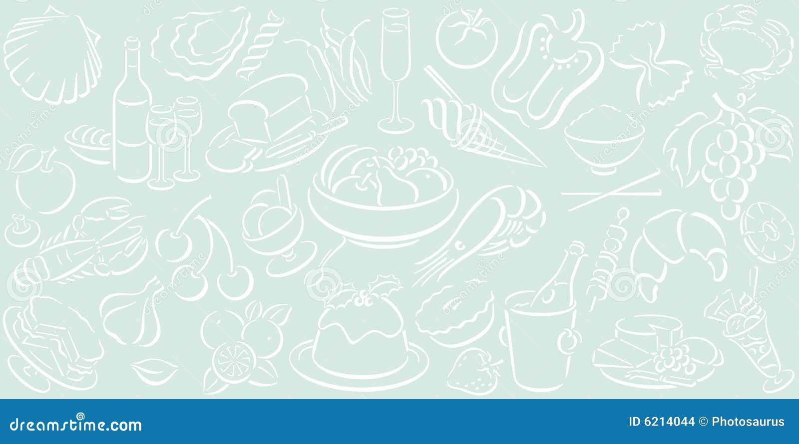 Background with Food Symbols Stock Vector - Illustration of food ...