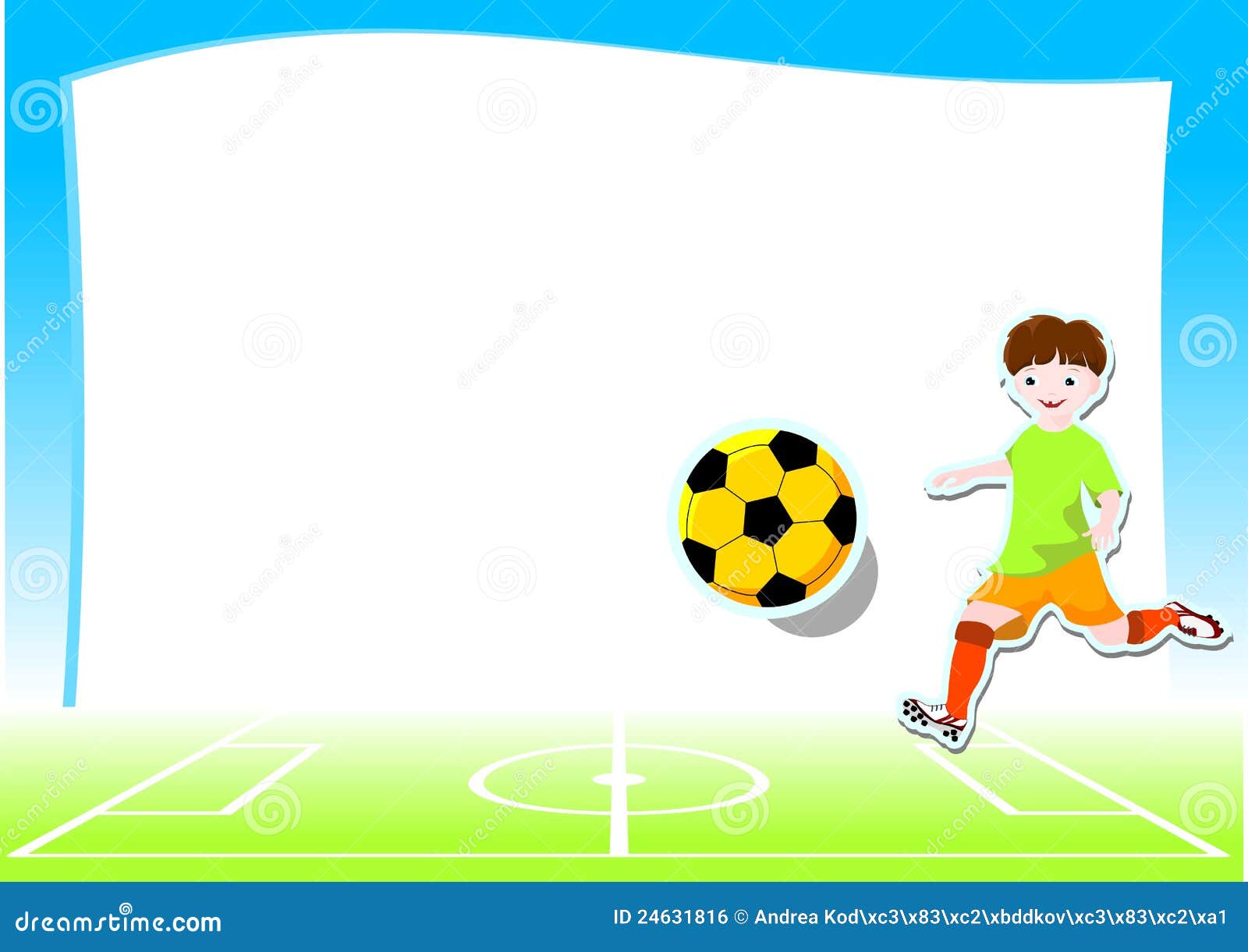 Background with Football Theme Stock Vector - Illustration of child ...
