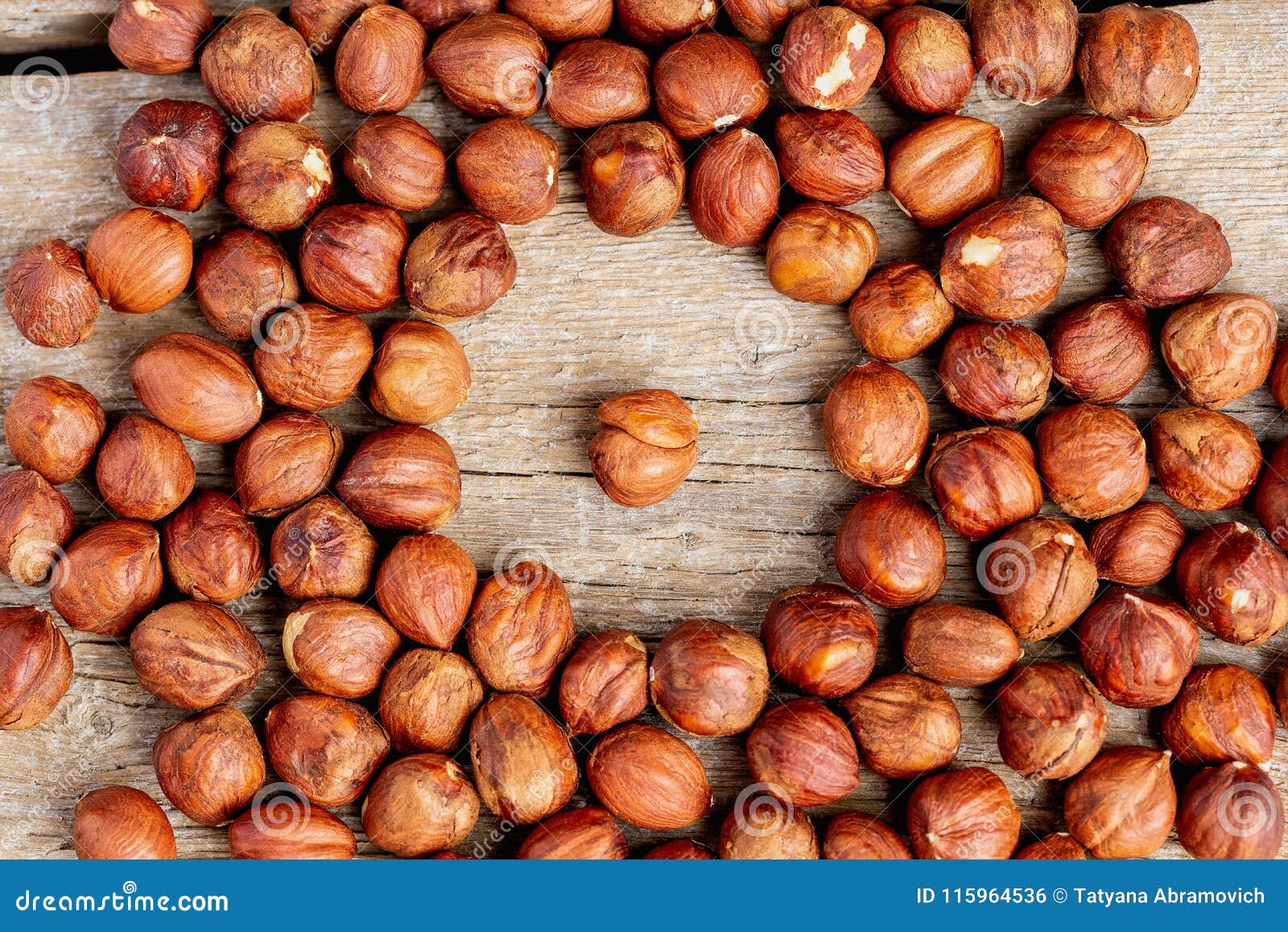 Background in the Form of a Circle of Nuts Hazelnut Stock Photo - Image ...