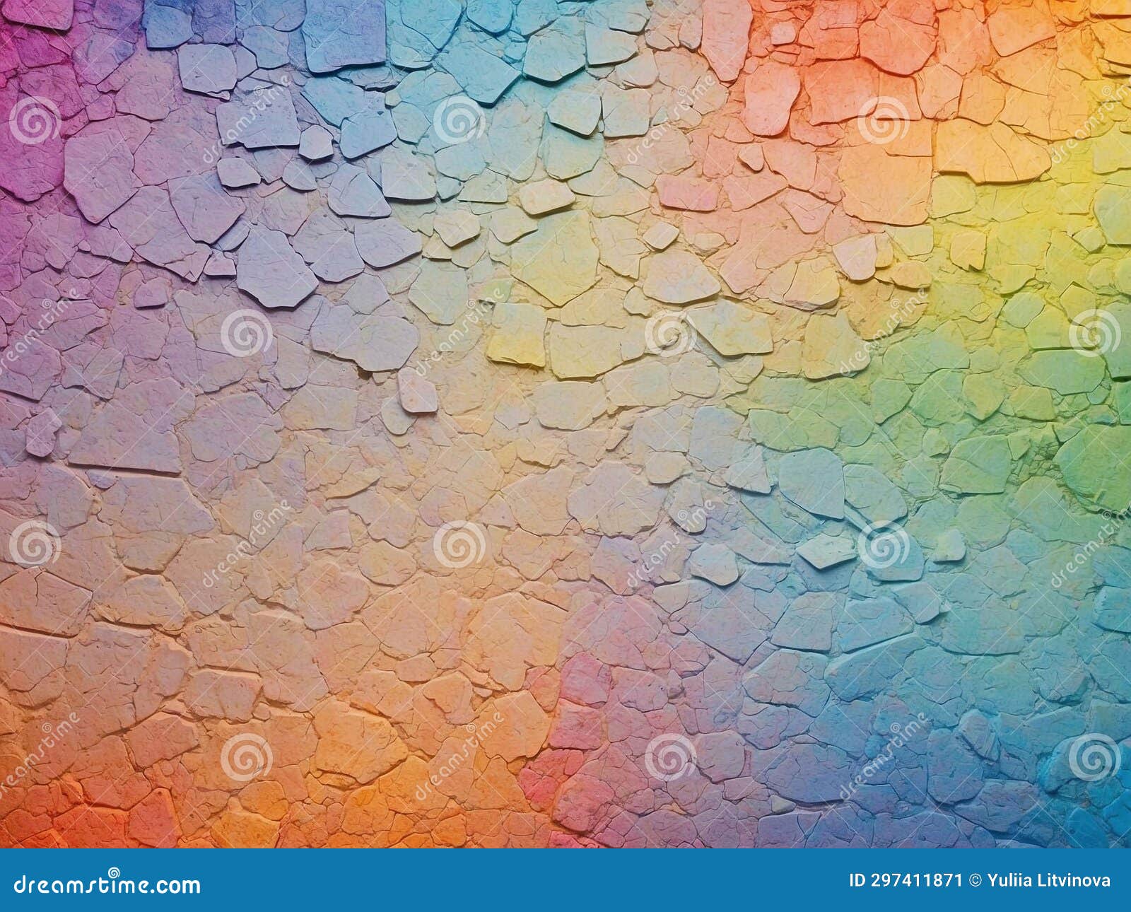 Background in the Form of Colored Cracked Putty. Stock Image - Image of ...