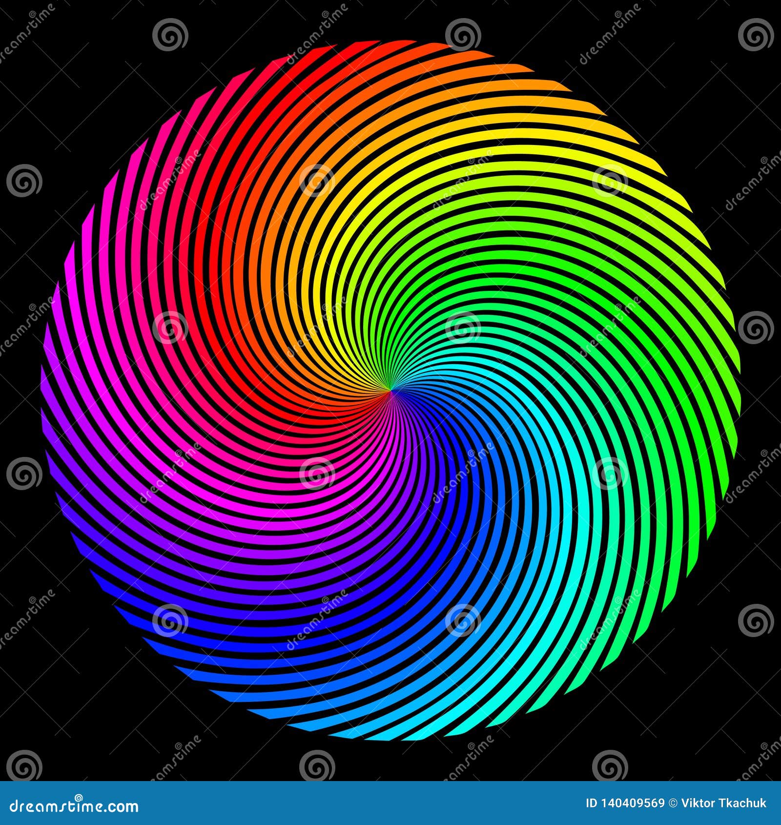 Background in the Form of a Colored Sphere of Rays Twirled Over a ...