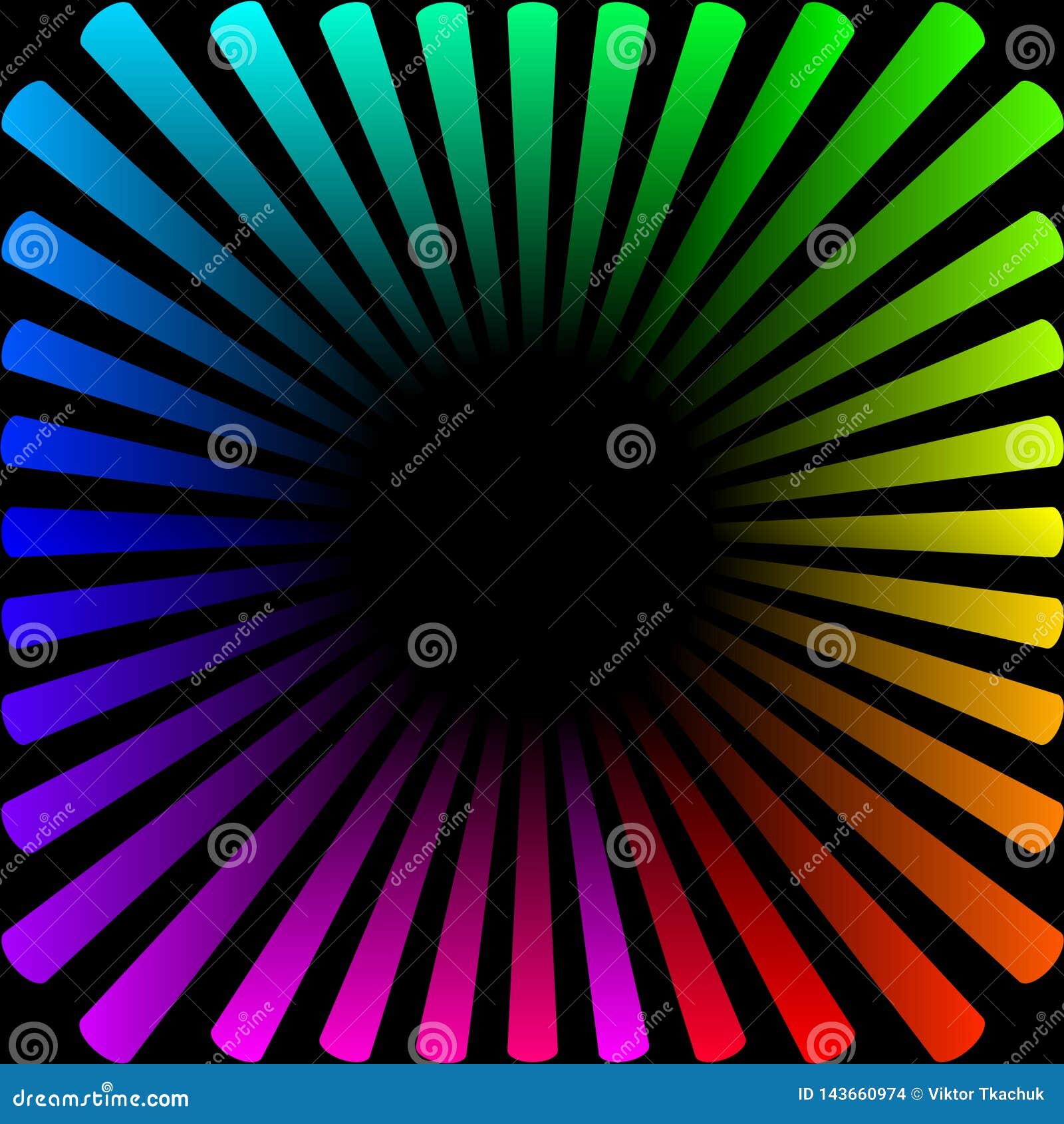 Background In The Form Of A Colored Sun With Rays Vector Illustration ...