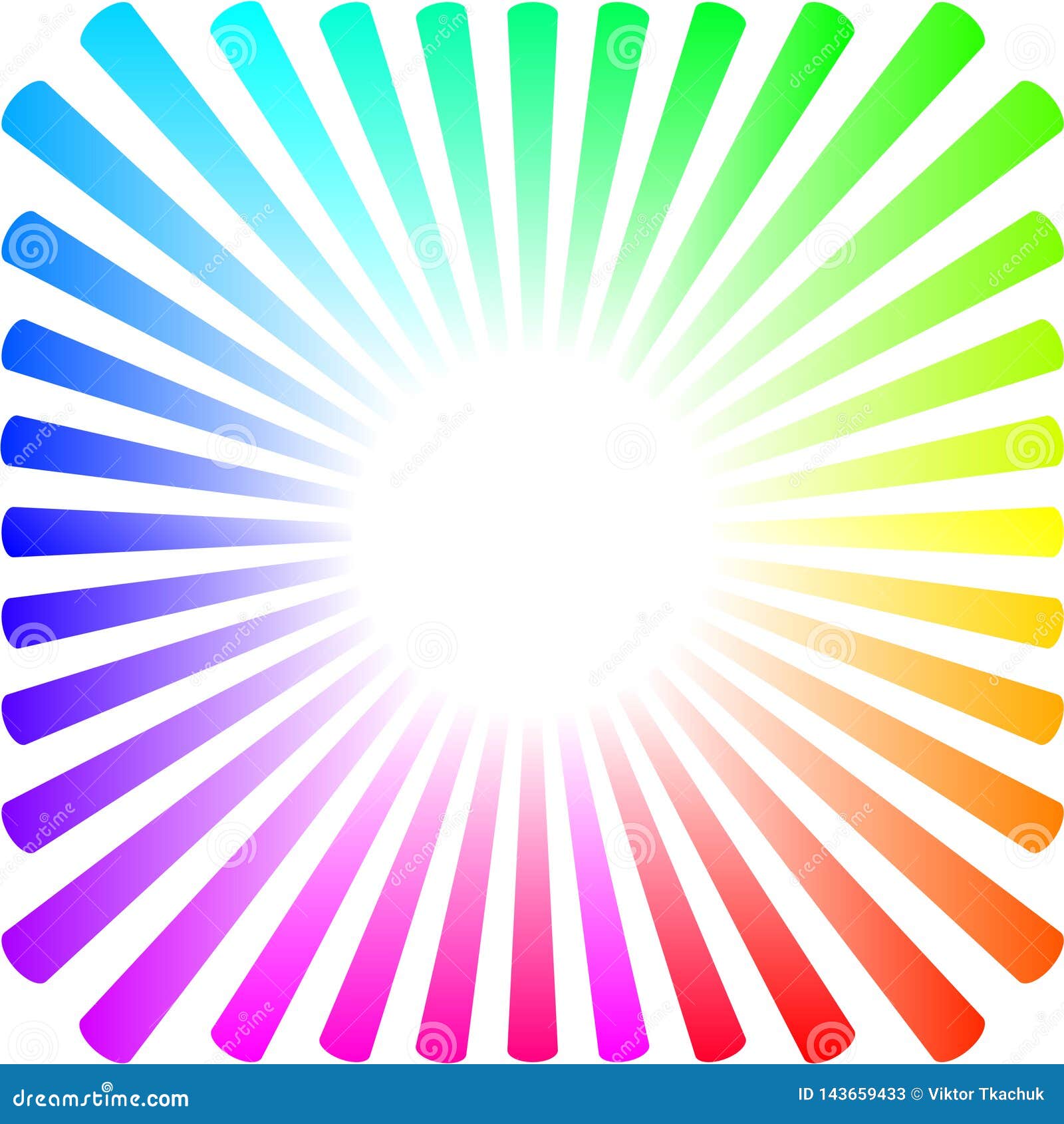 Background in the Form of a Colored Sun with Rays Stock Vector ...