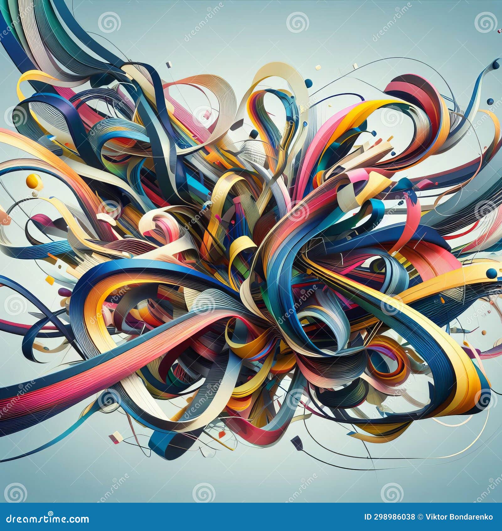 Background in the Form of Multi-colored Ribbons Stock Photo - Image of ...