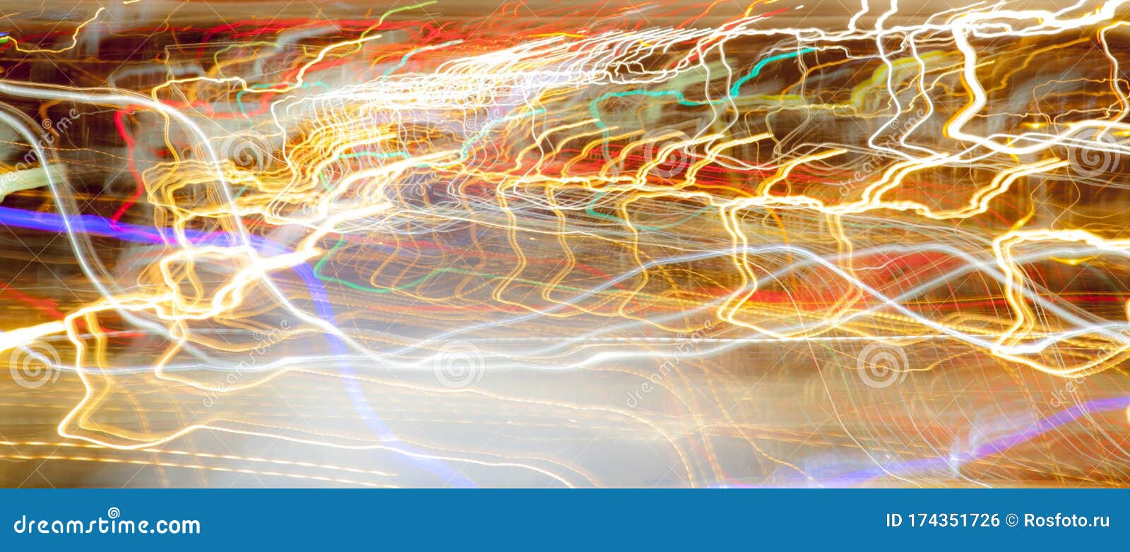 Background in the Form of Multicolored Lines and Lightning Stock Photo ...