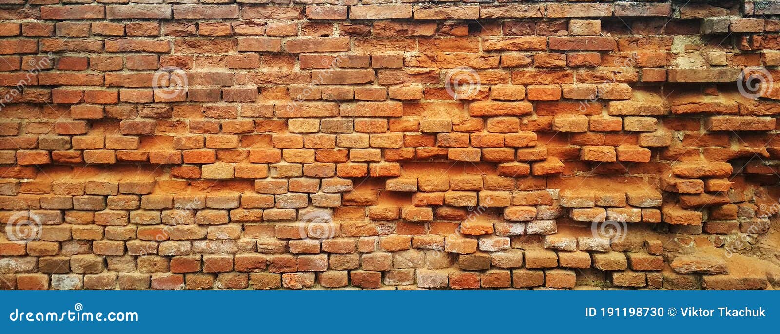 Background in the Form of an Old Dilapidated Brick Wall. Stock Photo ...