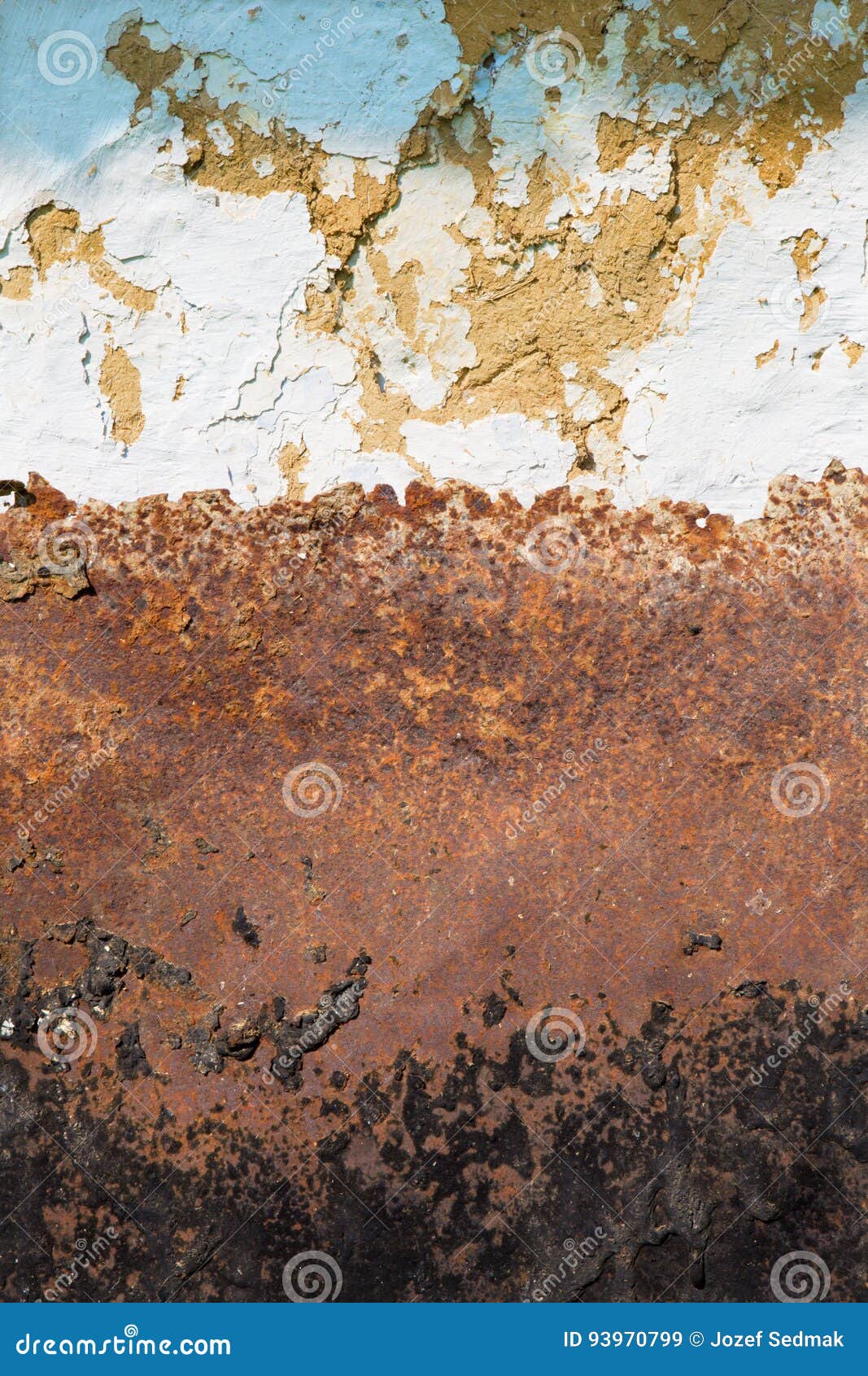 The Background Form Old House - Coat and Rusted Metal Palte. Stock ...