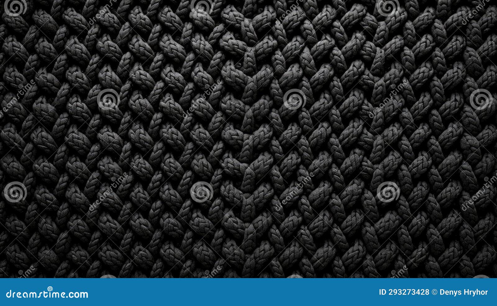 Background in the Form of a Part of the Texture of Black Knitted Fabric ...