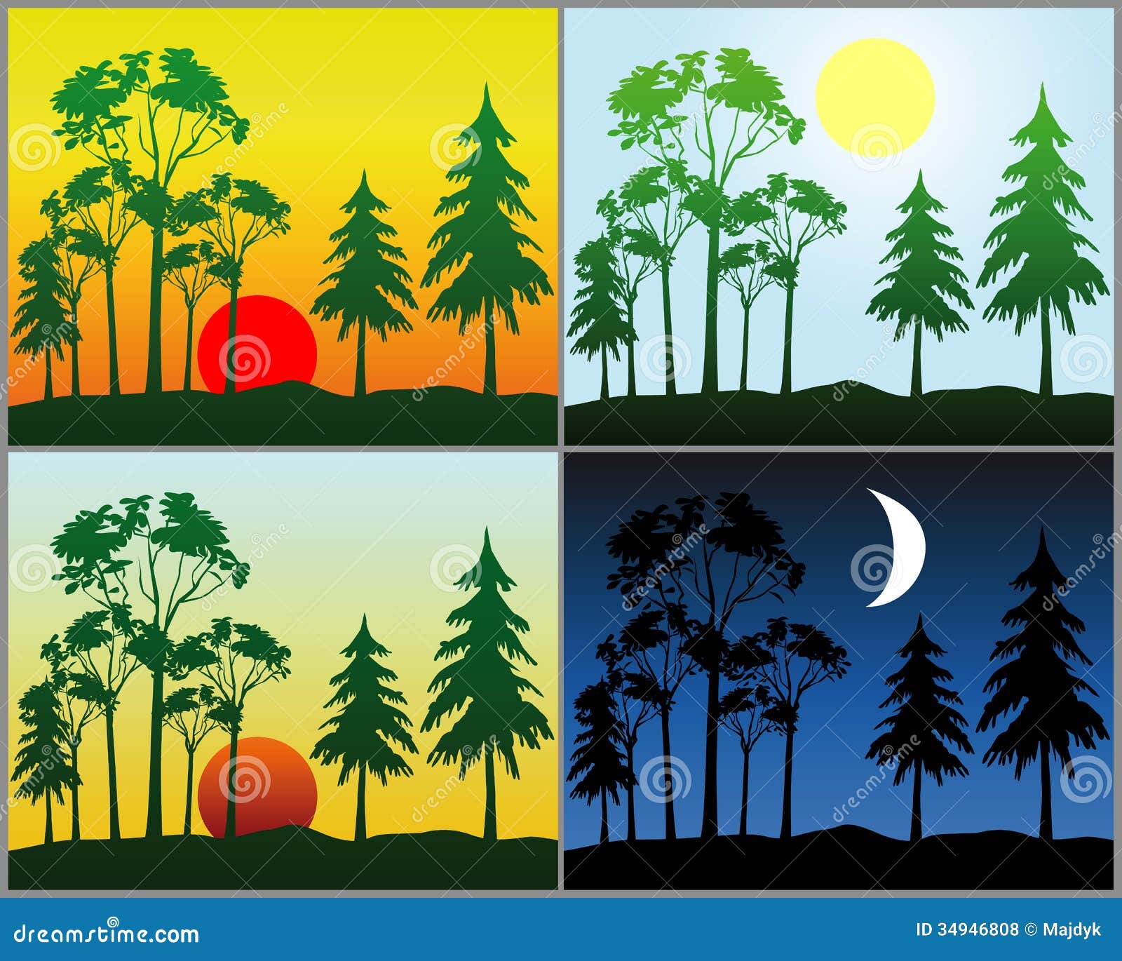 Background in the Form of a Period of the Day Stock Vector ...