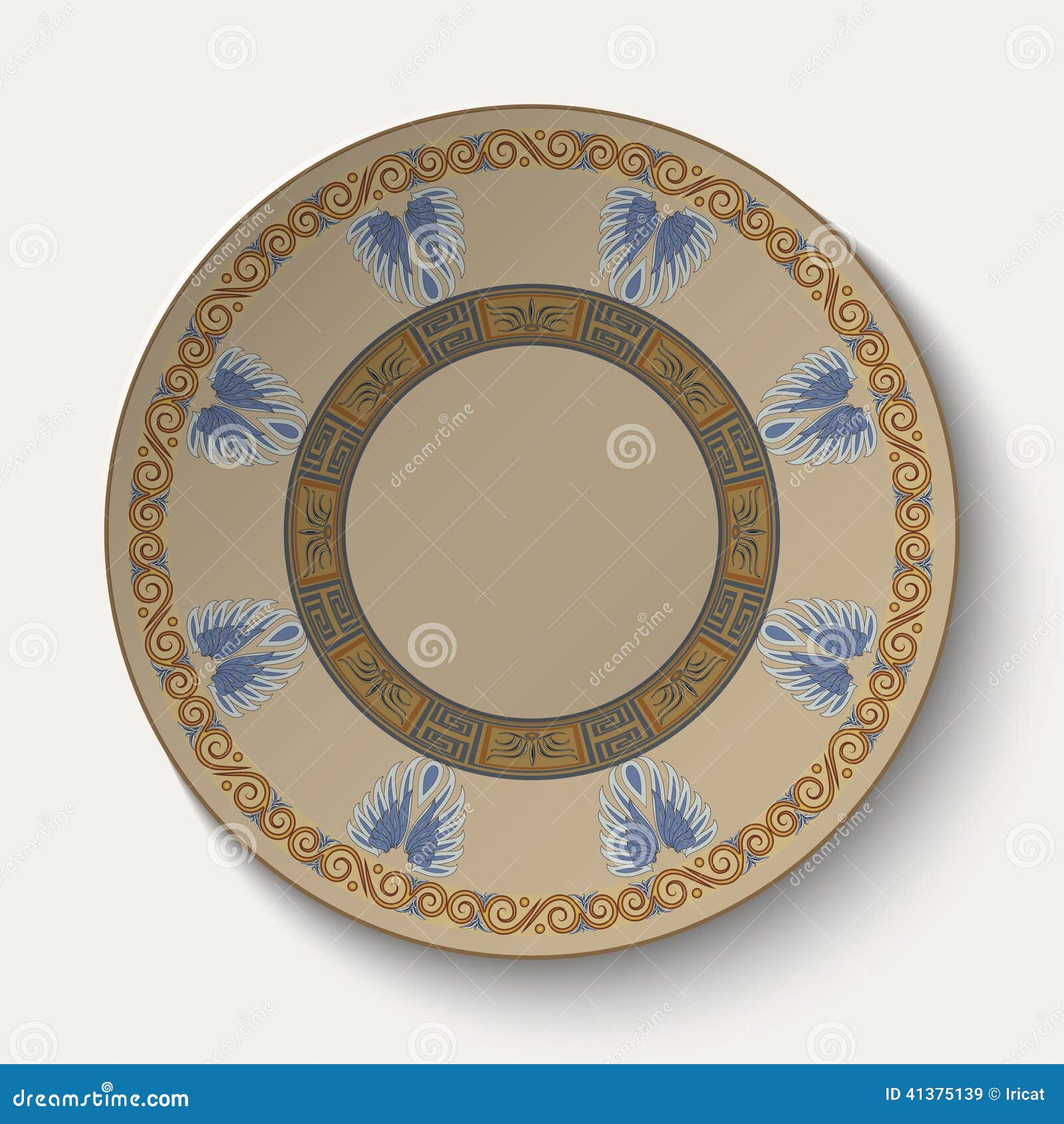 Background in the Form of Plate with an Ornament in the Ancient Greek ...