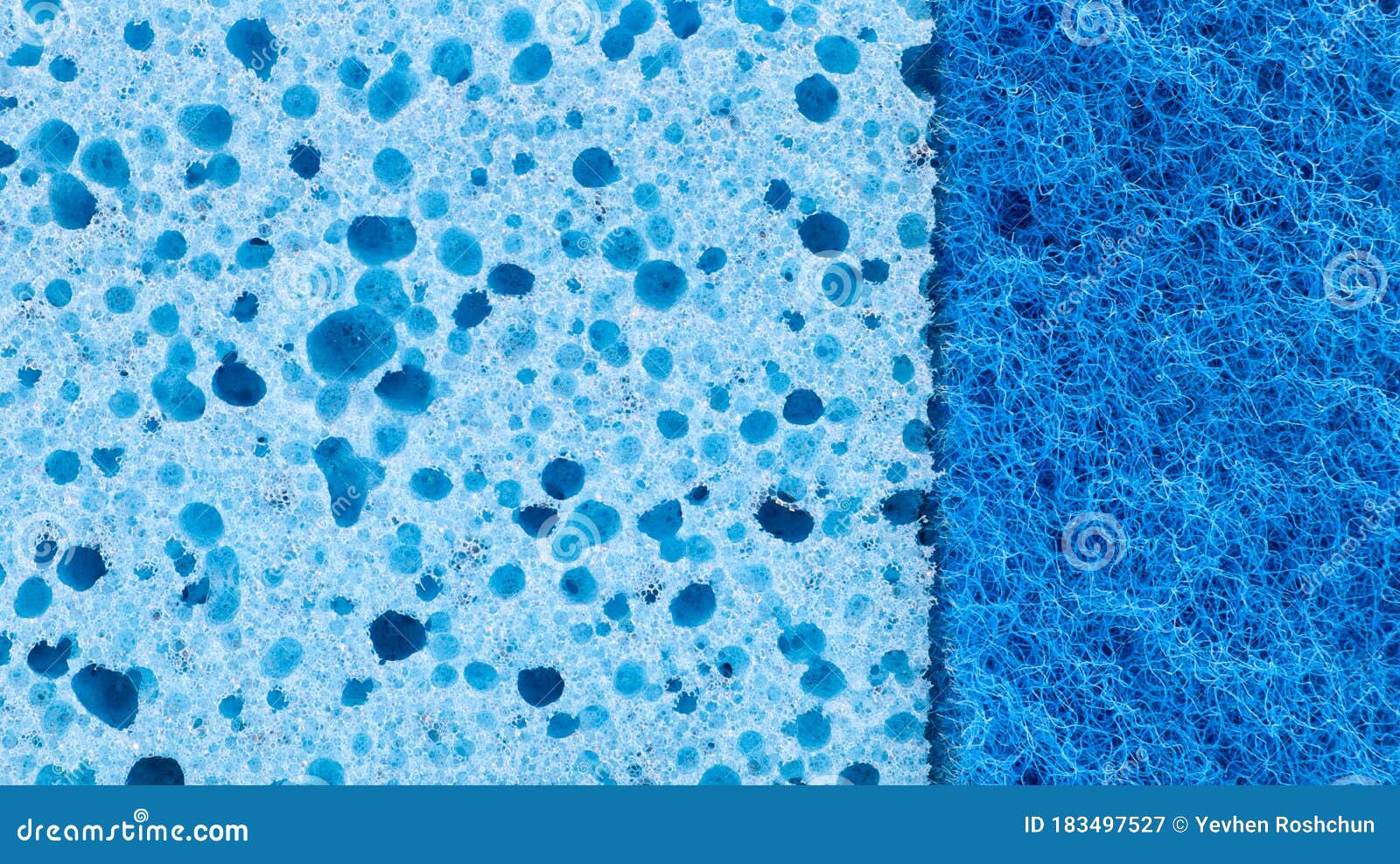 Background in the Form of a Porous Structure in Blue. Macro Sponge ...
