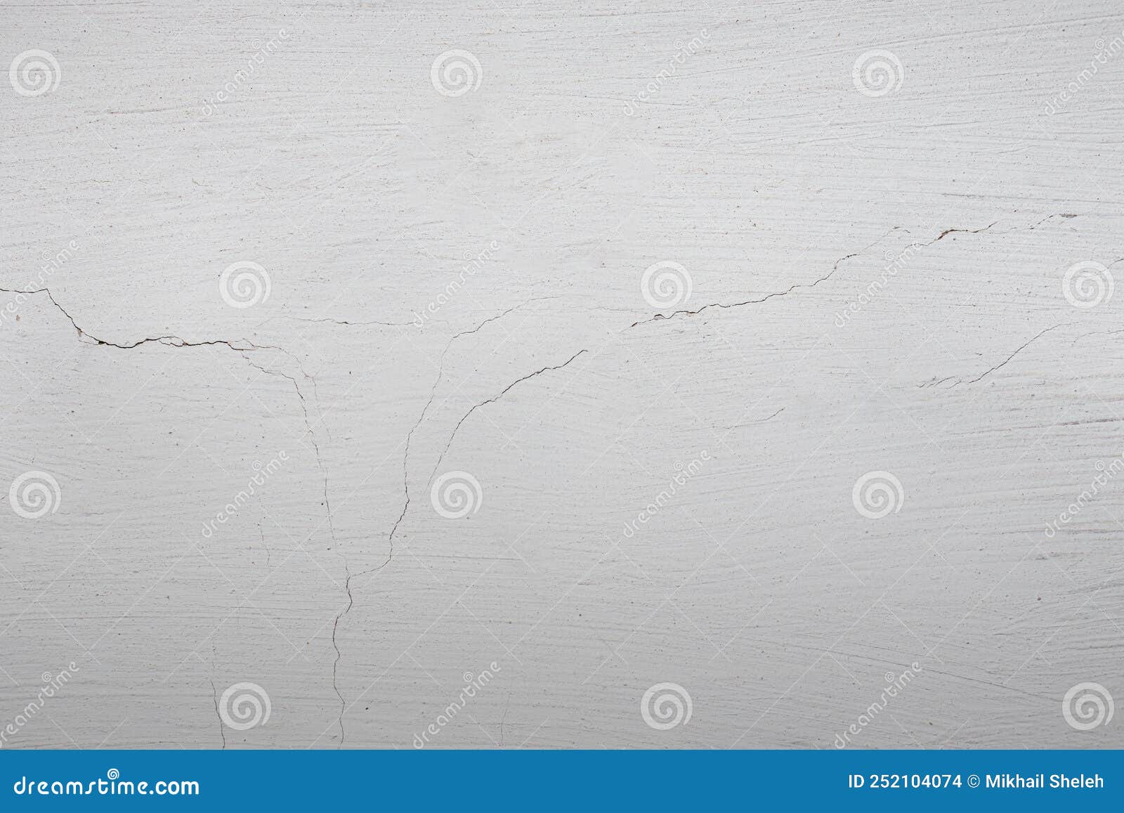 Plastered Wall and Whitewashed with Chalk. Old Cracked Plaster on the ...