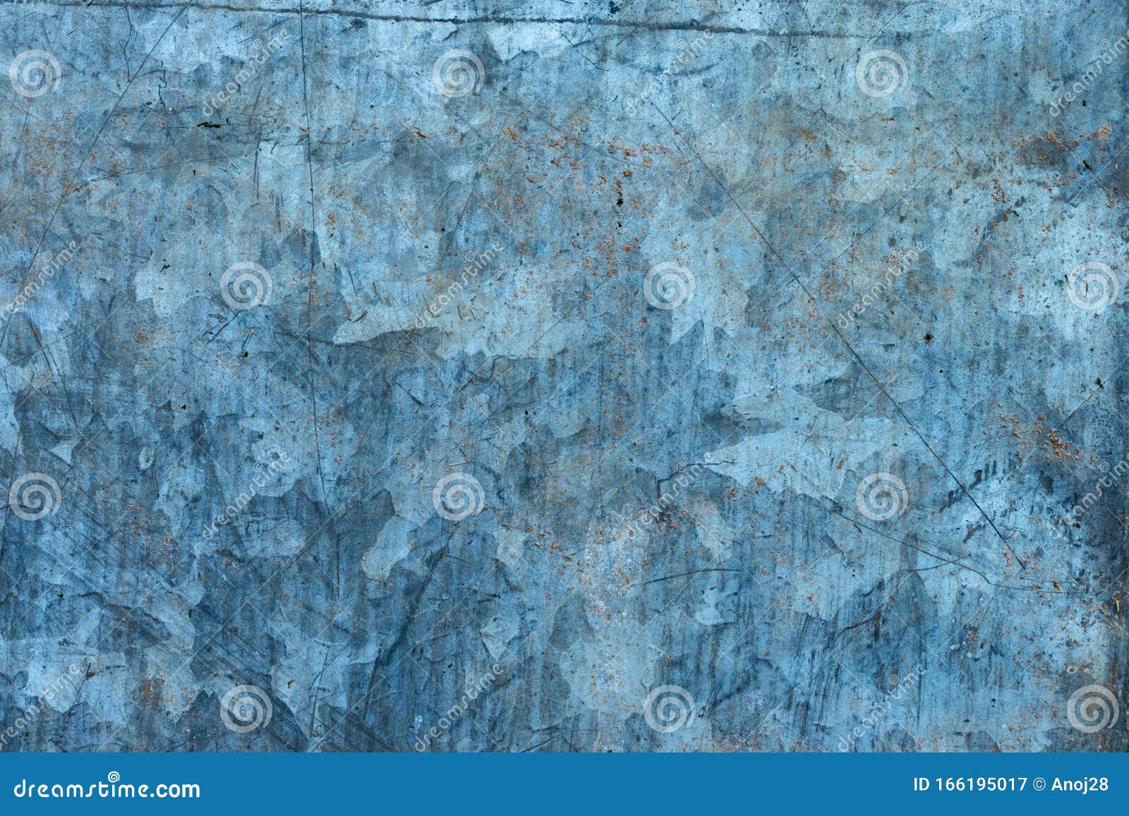 Background in the Form of a Surface of a Thin Metal Dirty Blue Stock ...