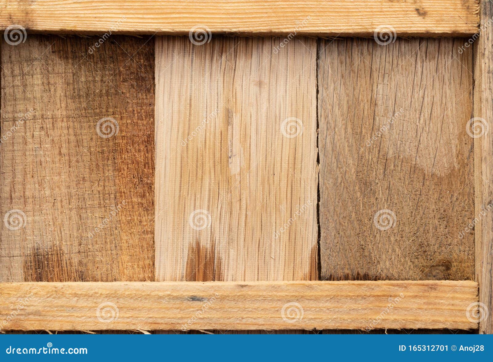 Background in the Form of Three Wide Wooden Vertical Planks and Two ...