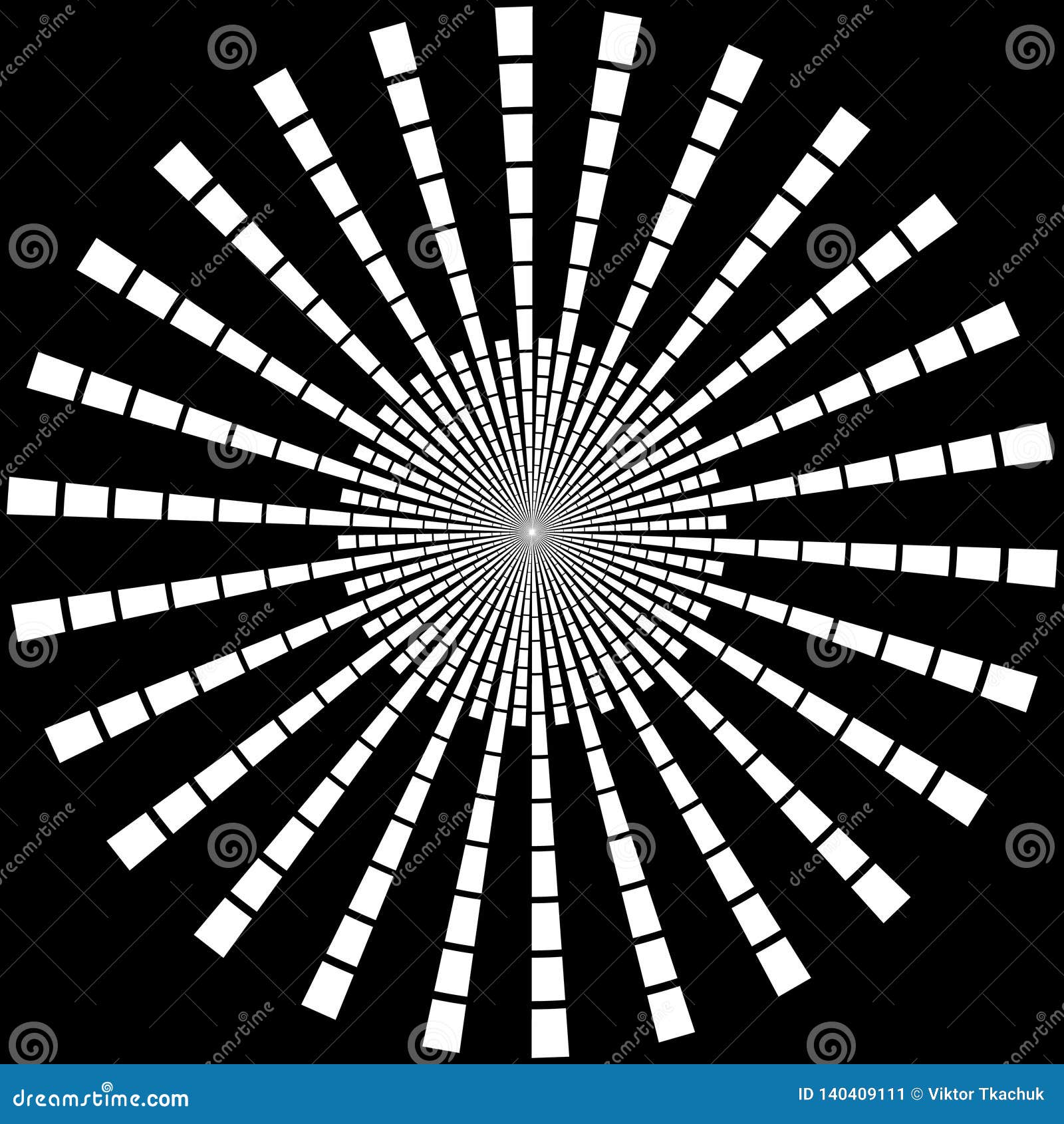 Background in Form of White Rays in the Form of a Circle on a Black ...