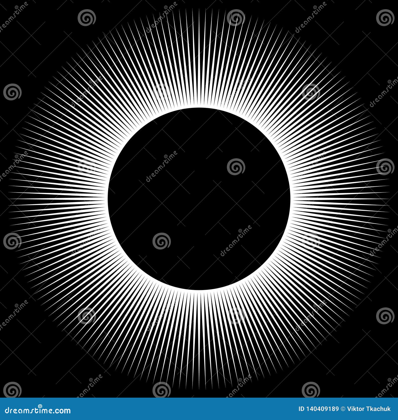 Background in the Form of a White Sphere of Rays Stock Vector ...