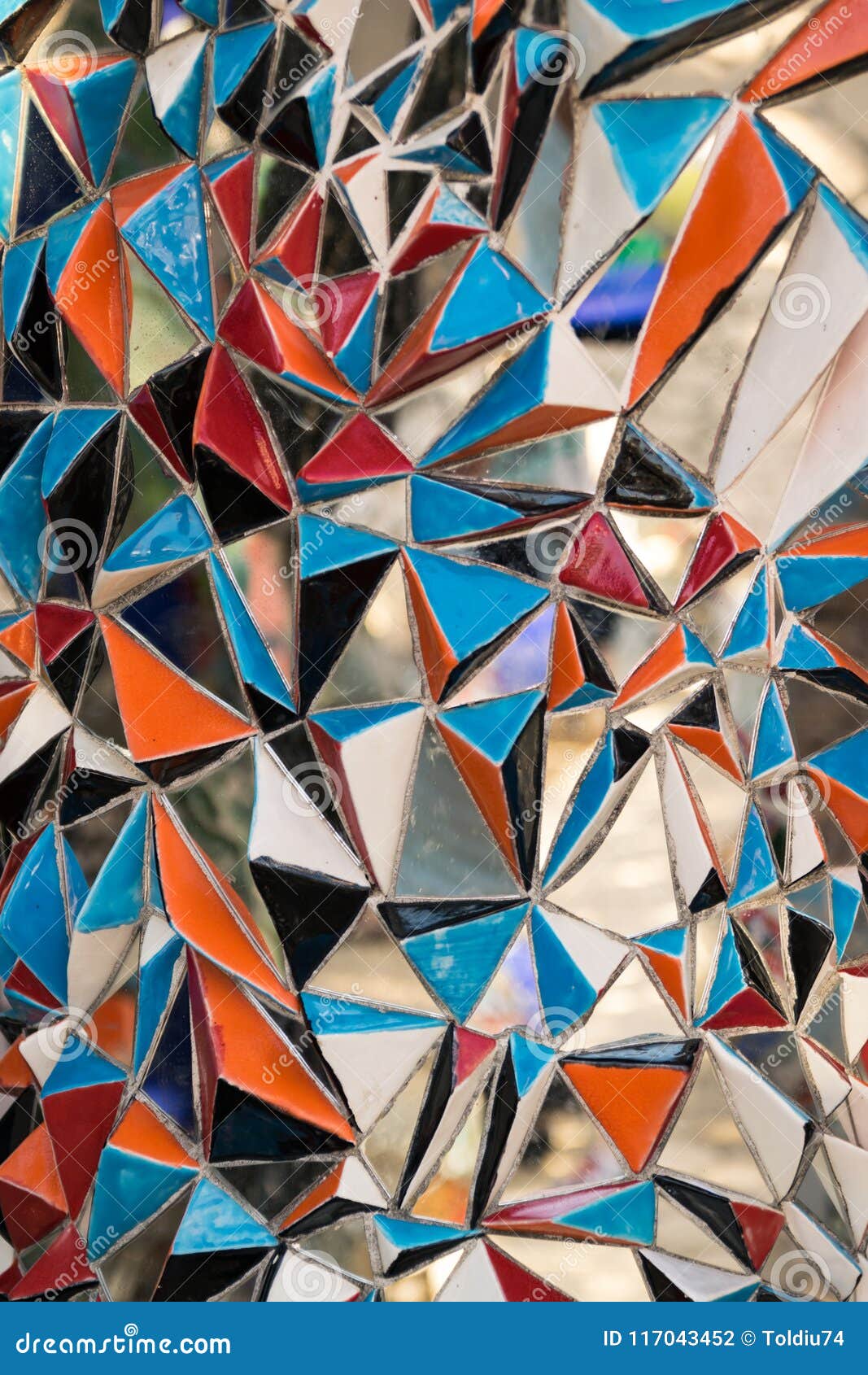 Background Formed by Colored Glass Triangles. Stock Photo - Image of ...