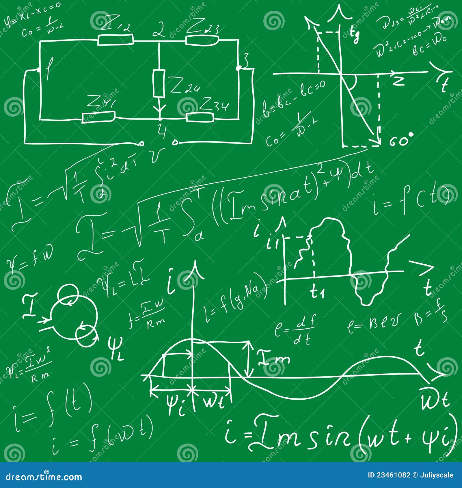 Background with formulas stock vector. Illustration of geometry - 23461082
