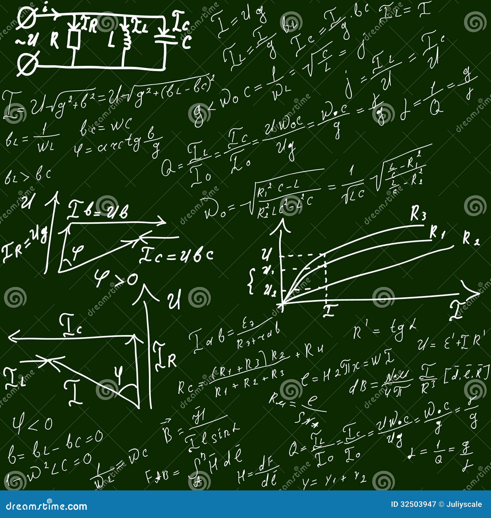 Background with formulas stock illustration. Illustration of paper ...