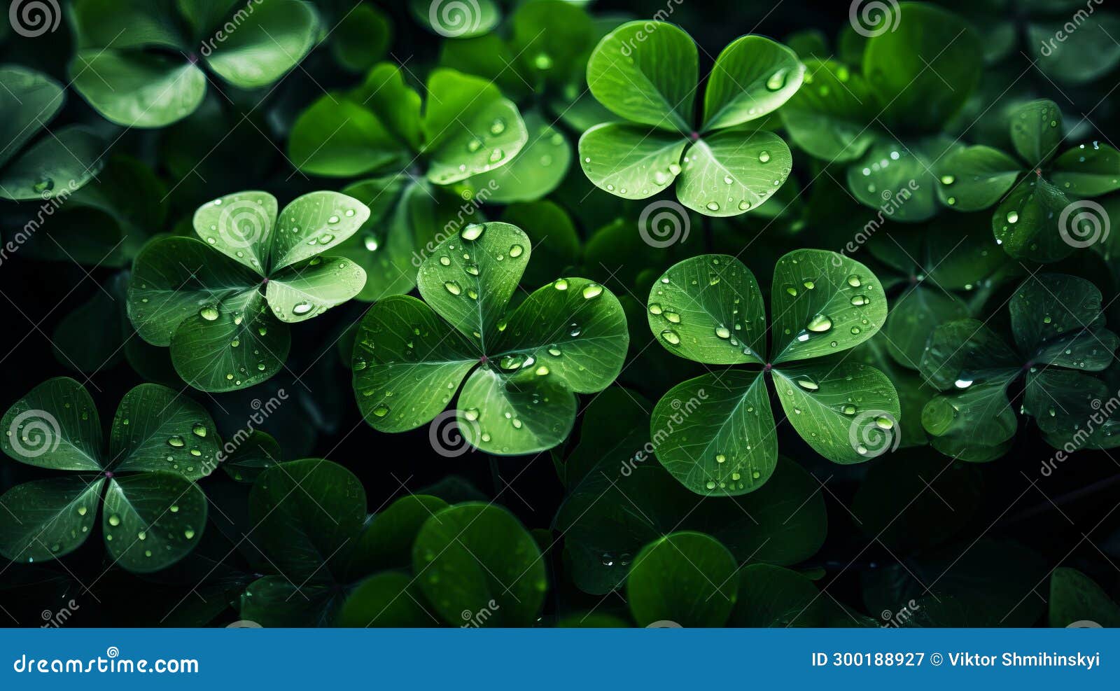 Background with Four Leaf Clover Stock Illustration - Illustration of ...