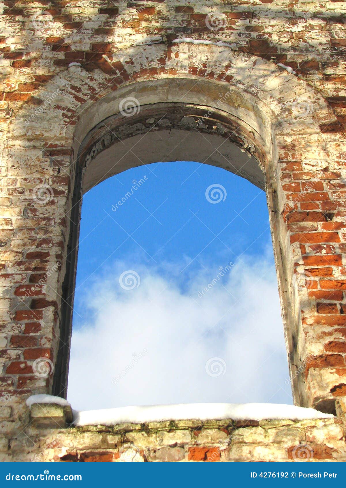 Background Frame Of Ancient Ruin Arc Window Colors Royalty-Free Stock ...